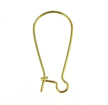 30 Mm Gold Kidney Hook Earrings 12 Pairs | All About Beads