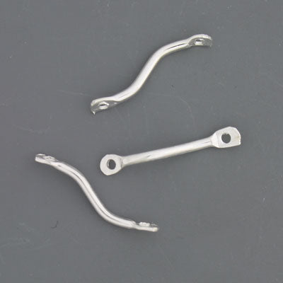 16 Mm Curved Connectors Silver - 70 Pcs | All About Beads