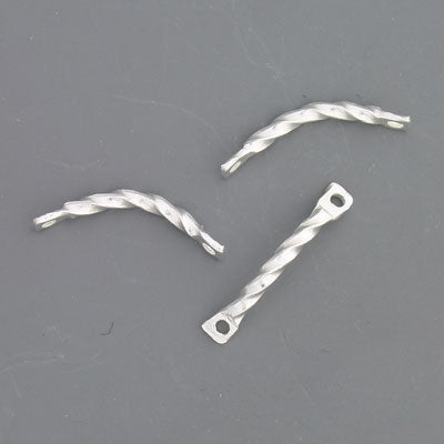 12 Mm Curved Connector Silver - Approx 86/pcs – All About Beads