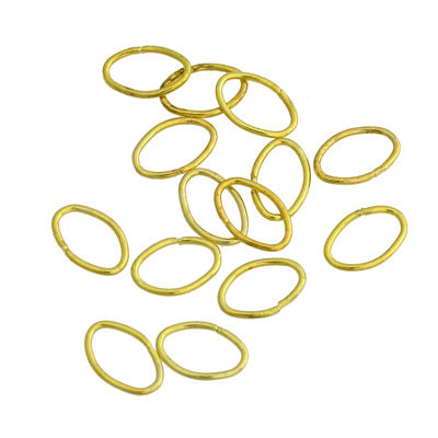 Gold Oval Jump Rings - 10 Grams | All About Beads