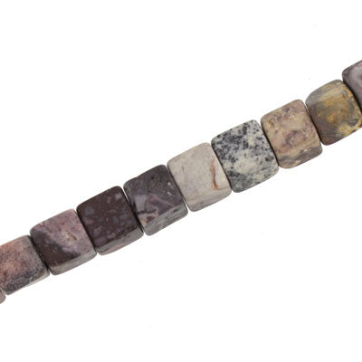 Porcelain Jasper 6 Mm Cube - 65 Pcs | All About Beads